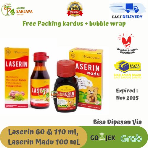 Jual laserin obat batuk 60ml & 110 ml, Laserin madu 100 ml - Laserin ...