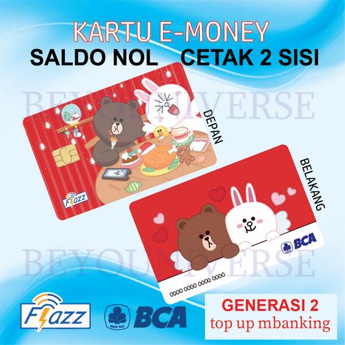 Jual Kartu FLAZZ BCA Gen 2 / Emoney Mandiri Etoll Line Cony Brown Couple #2 - MANDIRI Emoney ...