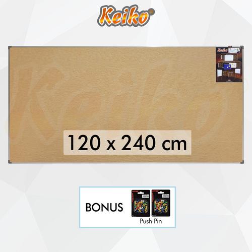 Promo Softboard Cork Pin Board / Papan Mading Gantung Keiko 120 x 240 ...