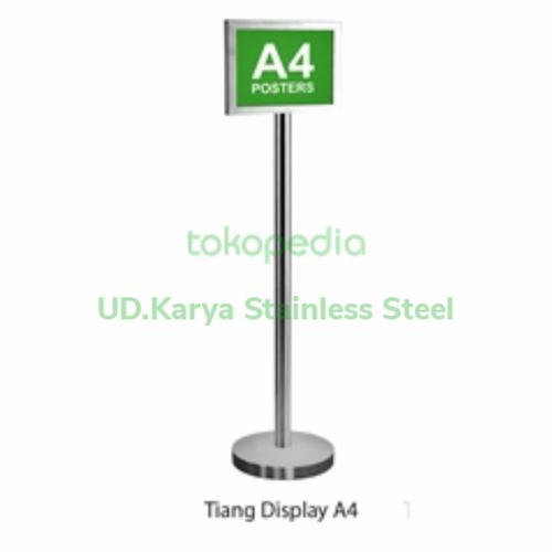 Jual Standing Display A4/Tiang Poster stainless req lanscape - Kab ...