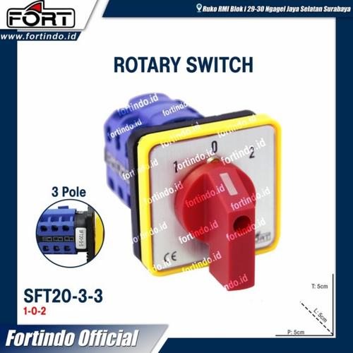 Jual Selector Switch/Rotary Switch SFT20-3-3 SA16 (1-0-2) 3P FORT ...