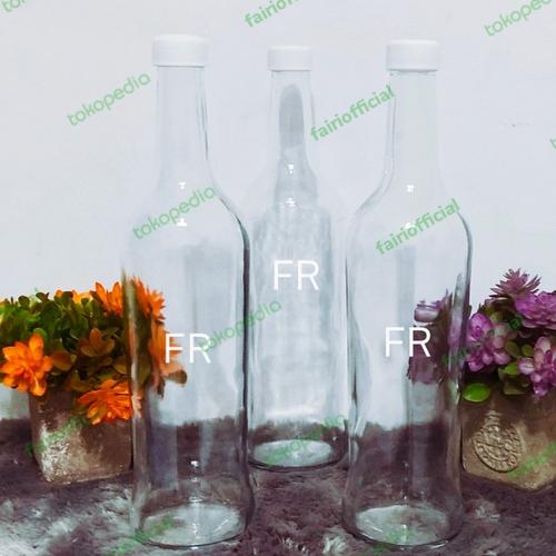 Jual botol kaca polos 600ml/botol kaca am/botol madu/botol jamu/botol ...