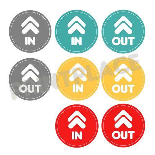 Jual STIKER PENUNJUK ARAH JALAN IN / OUT WARNA diameter besar 29cm ...