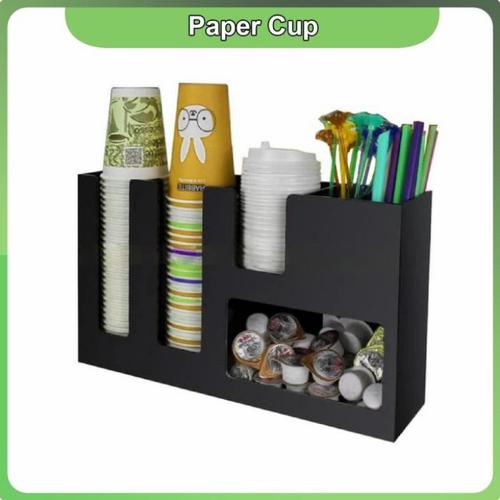 Jual Rak Akrilik Paper Cup Holder Sederhana Complete Model A - Hitam ...