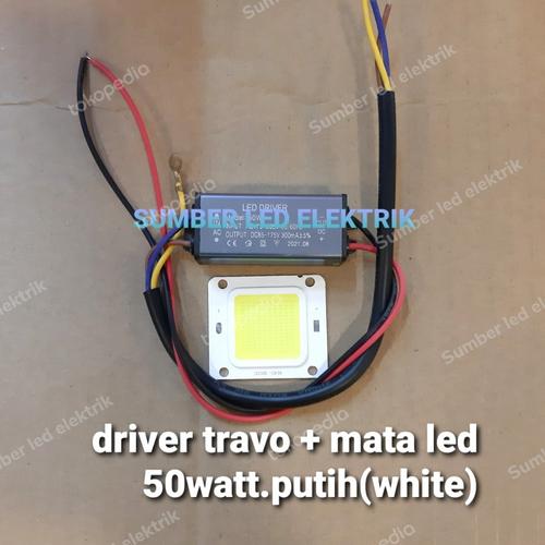 Jual driver trafo ballast led 50w + mata chip led cob 50w putih - Jakarta Barat - Sumber led ...