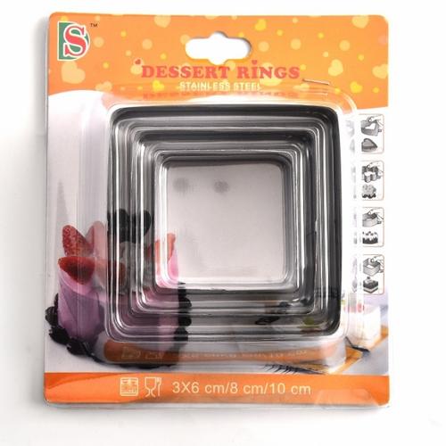 Jual Cookie cutter round square / cetakan kue bulat kotak / Dessert ...