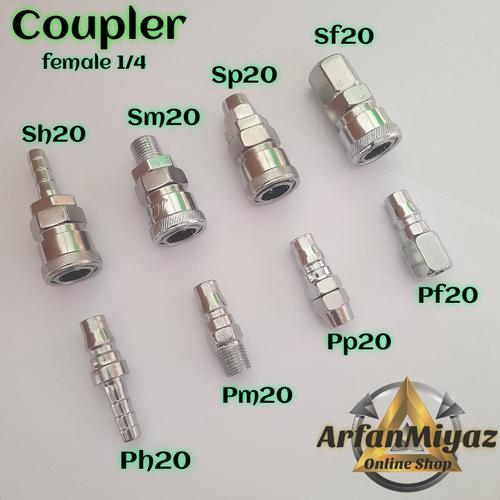Jual Quick Coupler Sambungan Selang Angin Kompresor Ukuran Coupler Cowo ...