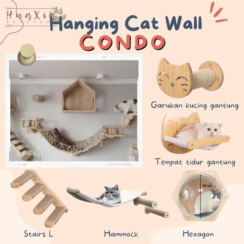 Jual Rumah Bermain Kucing Gantung Dinding Wall Hanging Cat Condo Play ...