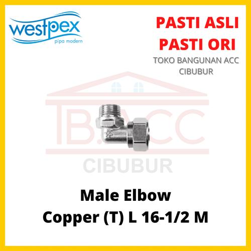 Jual KNEE MALE WESTPEX ELBOW COOPER 16MM 16 1/2 INCH FITTING PIPA PEX ...