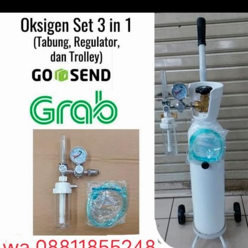 Jual paket lengkap tabung oksigen medis 1m³ original 100% (promo ...
