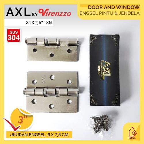 Jual ENGSEL PINTU 3" STAINLESS TEBAL AXL / ENGSEL JENDELA PINTU SUS304 ...