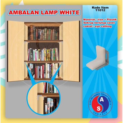 Jual Ambalan Kayu Lamp Putih Siku L Penyangga Besi Plastik Trapes ...