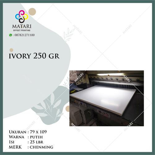 Jual Kertas Ivory 250gr/gsm 79x109 Putih - Lembar/Lbr - 79x109 - Kota ...