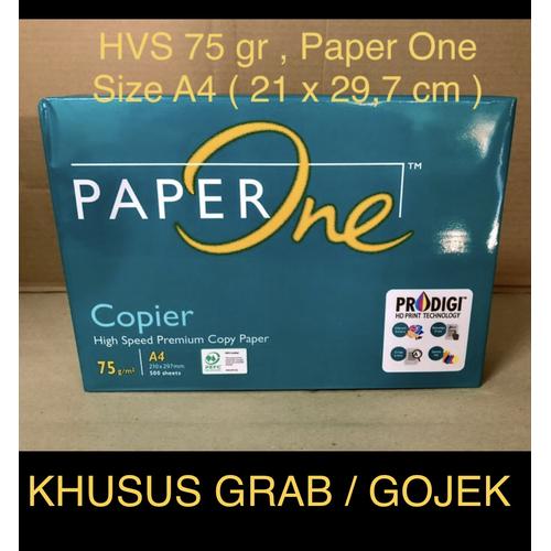 Promo Hvs A4 75 gr Paper One ( rim ) KHUSUS GRAB / GOJEK - Jakarta ...
