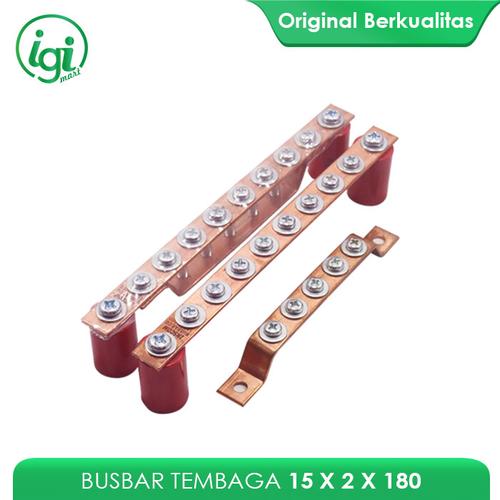 Jual BUSBAR ARDE TEMBAGA 15 X 2 X 180 + GROUND / TERMINAL NOL PLAT ...