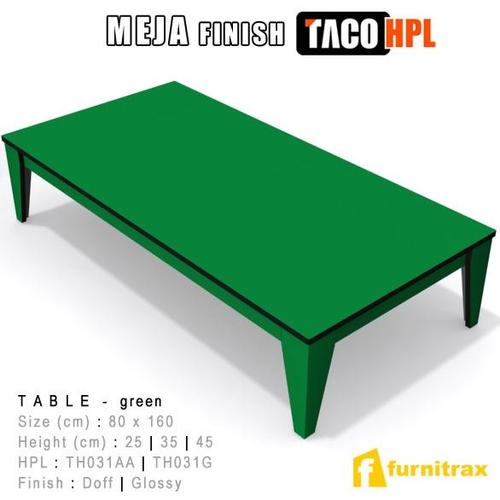 Jual MEJA MULTIFUNGSI, LESEHAN BESAR, MEETING, MAKAN - HPL HIJAU 80X160 ...