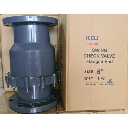 Jual swing check valve FLANGE 6 inch 6" checkvalve 6 dem kdj pvc Taiwan ...