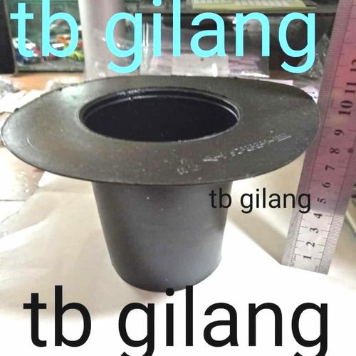 Jual moncong corong talang hitam karet plastik atap silinder topi bulat ...