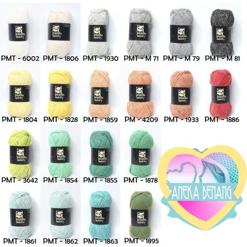 Jual Benang Rajut Katun Panda Misty /Semprot Wol / Stonewashed Yarn ...
