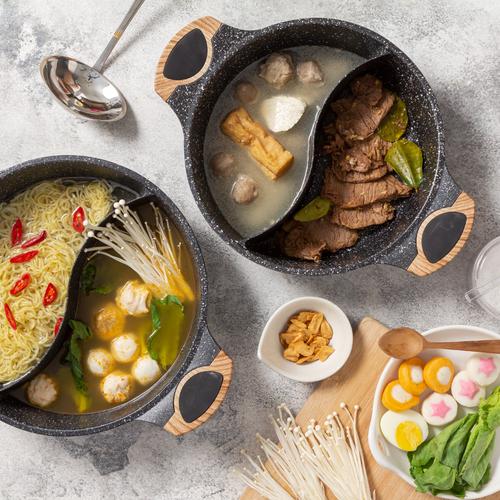 Jual Panci Hotpot Sekat Panci Suki 2 Sekat Panci Shabu 24cm 26cm - 26cm ...