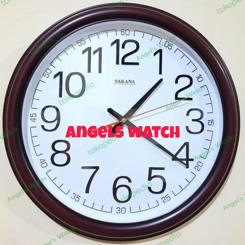 Jual Jam dinding jumbo besar 45 cm sakana 073/ jam dinding diameter ...