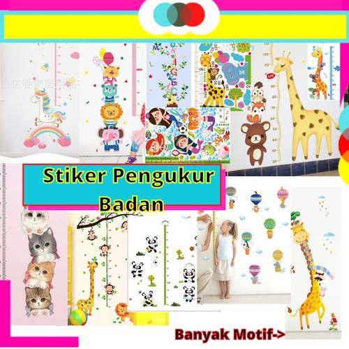 Jual Wall Stiker Sticker Dinding Ukur Pengukur Ukuran Tinggi Badan Anak ...