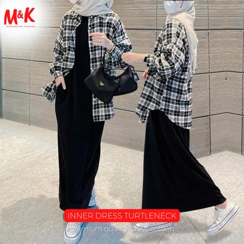 Promo INNER LONG DRESS TANPA LENGAN TURTLENECK / INNER SPAN SIZE M.L.XL ...