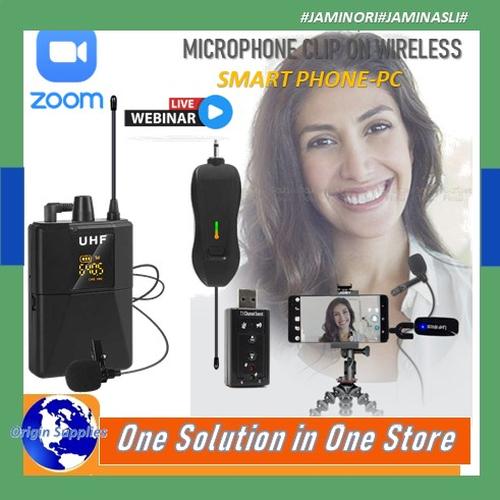 Jual Microphone Mic Clip On Wireless USB PC Zoom Laptop Live - Kota ...
