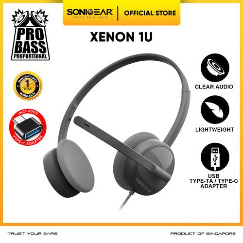 Jual Headset Microphone SonicGear Xenon 1U Headphone Office Sekolah ...