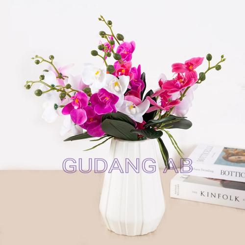 Jual BUNGA ANGGREK PLASTIK K4 FULL LATEX BUNGA ARTIFICIAL DEKORASI ...