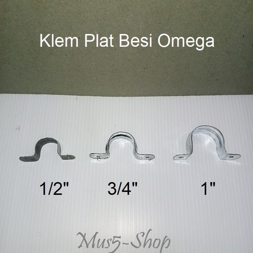 Jual Klem omega plat besi seng untuk pipa air pvc paralon tiang antena ...
