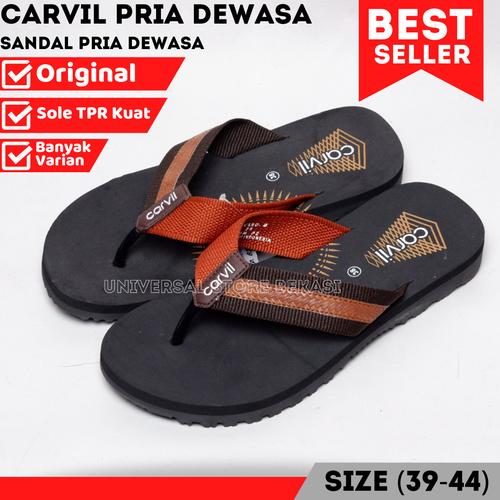 Jual Sandal Pria Carvil Original Anti Air Sendal Gunung Jepit Cowok ...