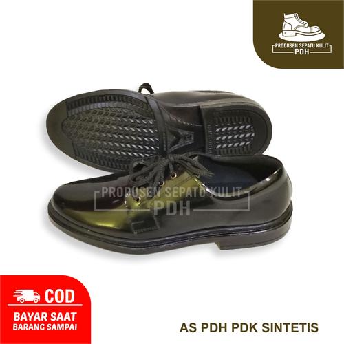 Jual SEPATU PDH KULIT SINTETIS KILAP MODEL TALI DAN TANPA RESLETING ...