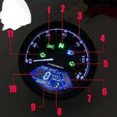 Jual Speedometer Digital Bulat Universal Litron Motor W175 Benelli ...