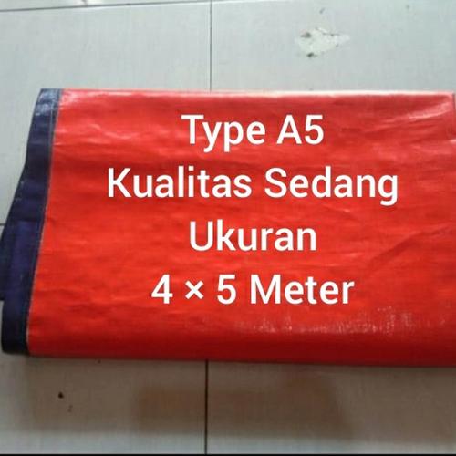 Jual terpal plastik type A5 ukuran 4 × 5 meter - Biru-Silver - Kab ...