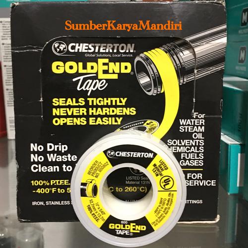 Jual Chesterton Gold End Tape 12,7mmx13,7m (1/2"x540") 100% PTFE ...
