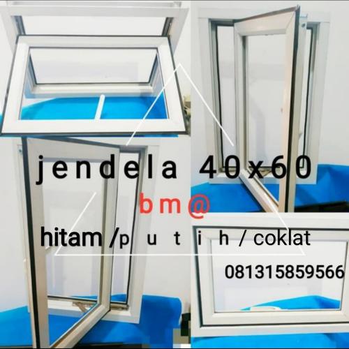 Jual jendela aluminium warna PUTIH casement bouvenli murah promo ...