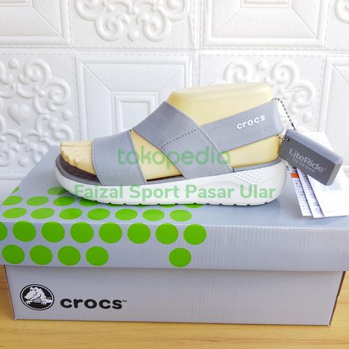 Jual Sandal Crocs Wanita literide Strech Original Packaging with dus ...
