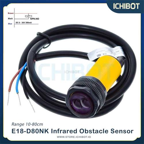 Jual Sensor Infrared E18-D80NK Sensor Benda 10-80cm E18 Tipe NPN Obstacle - Kab. Sleman ...