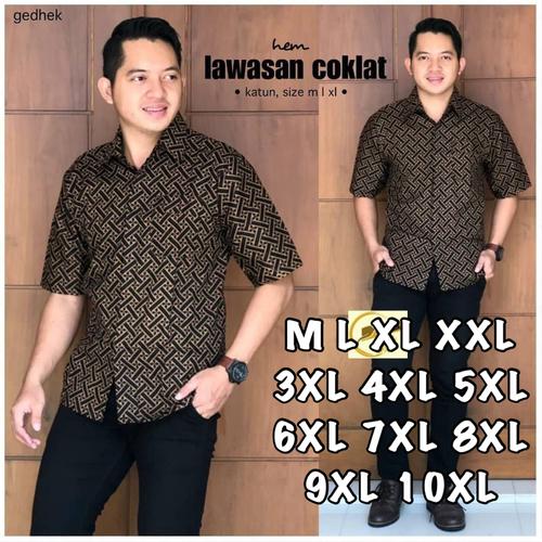 Jual Hem Batik Pria Jumbo Motif Gedhek Lawasan Apik Dhewe Raono ...