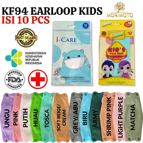 Jual MASKER ANAK KF94 I-CARE KOREA KF 94 ICARE KIDS FACE MASK - PUTIH ...