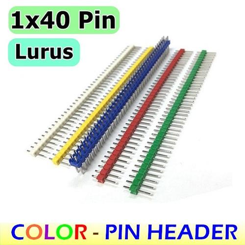 Jual Pin Header Male 1x40 Kuning Biru Merah Putih Hitam - Putih - Kota ...
