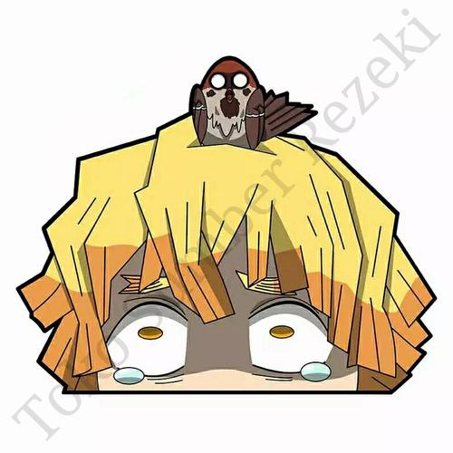 Jual Zenitsu Agatsuma Sticker Kimetsu No Yaiba Stiker Head Demon Slayer ...