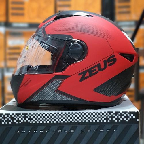 Jual HELM ZEUS 811 MATT DRED AL6 BLACK HELM TOURING ZEUS SPEEDSTER RED ...
