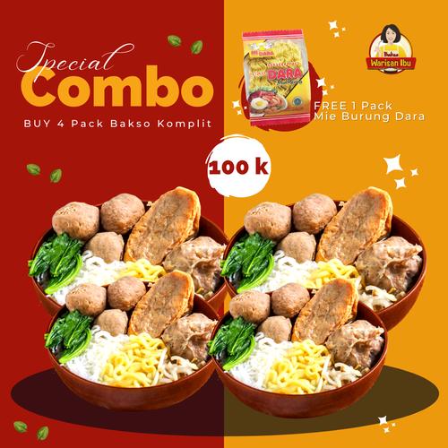 Jual Paket Special Combo 4 Bakso Komplit Bakso Warisan Ibu - Pakai ...