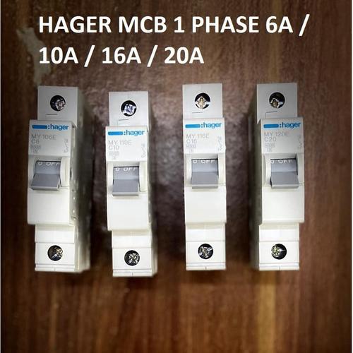 Jual Hager MCB 1 Phase 6a / 10a / 16a / 20a / 25a - 6 ampere - 6A ...