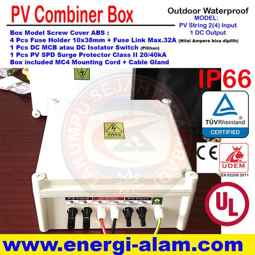 Jual PV Combiner Box 2(4) in 1 DC Out - Pusat Proteksi & Paralel PV ...