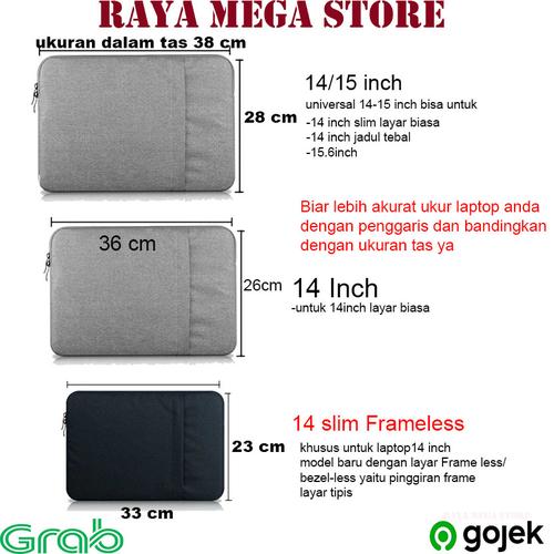 Jual Premium R2 Tas Laptop 14-15 Inch / Softcase Macbook Asus HP Lenovo ...