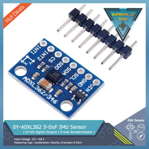 Jual Gy Adxl362 3 Dof Imu Sensor 12 Bit Digital Output 3 Axis Accelerometer Jakarta Utara