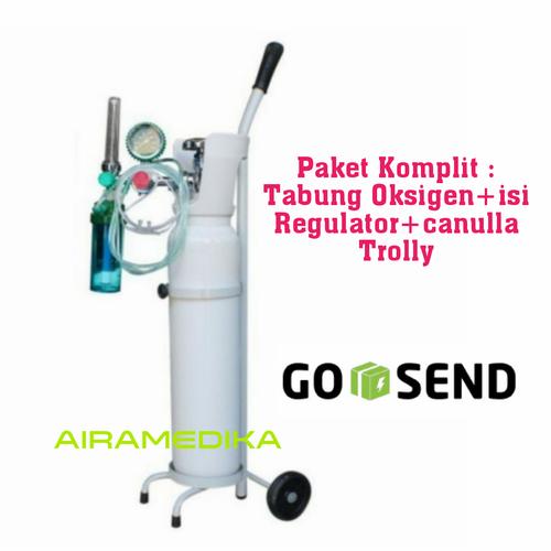 Jual Tabung Oksigen Paket Komplit 3in1 Tabung Oksigen Isi+Regulator+Trolly - Kab. Jember ...
